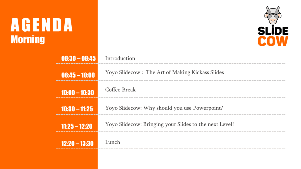Design A Good PowerPoint Slide Episode 7 The Agenda